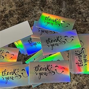 Office | 4 Holographic Thank You Cards | Poshmark